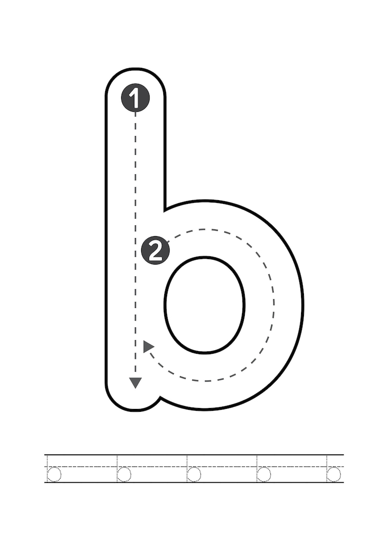 Alphabet Letters Tracing Page, Handwriting Practice, Preschool ...
