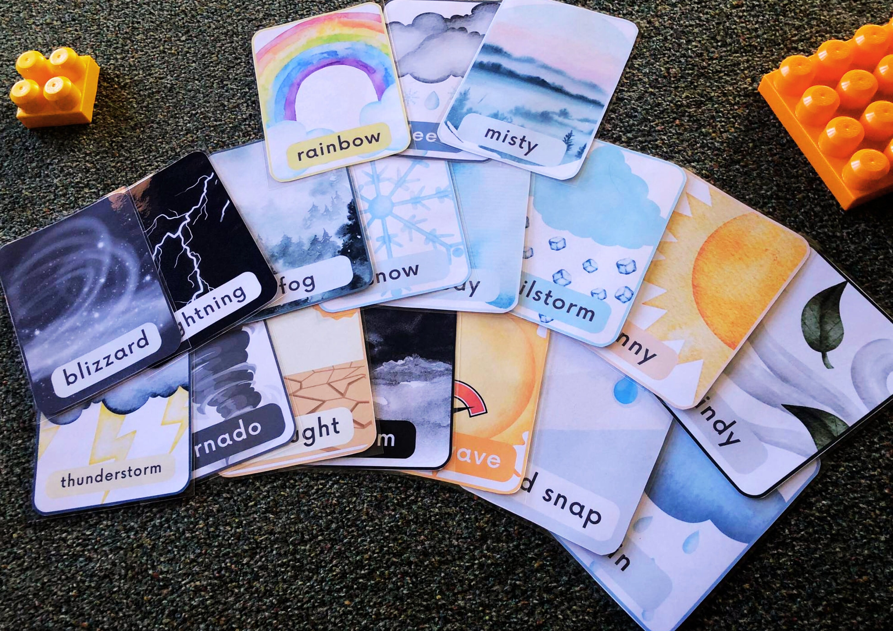 Weather Flashcards, Toddler Weather Activity, Homeschool Activities ...