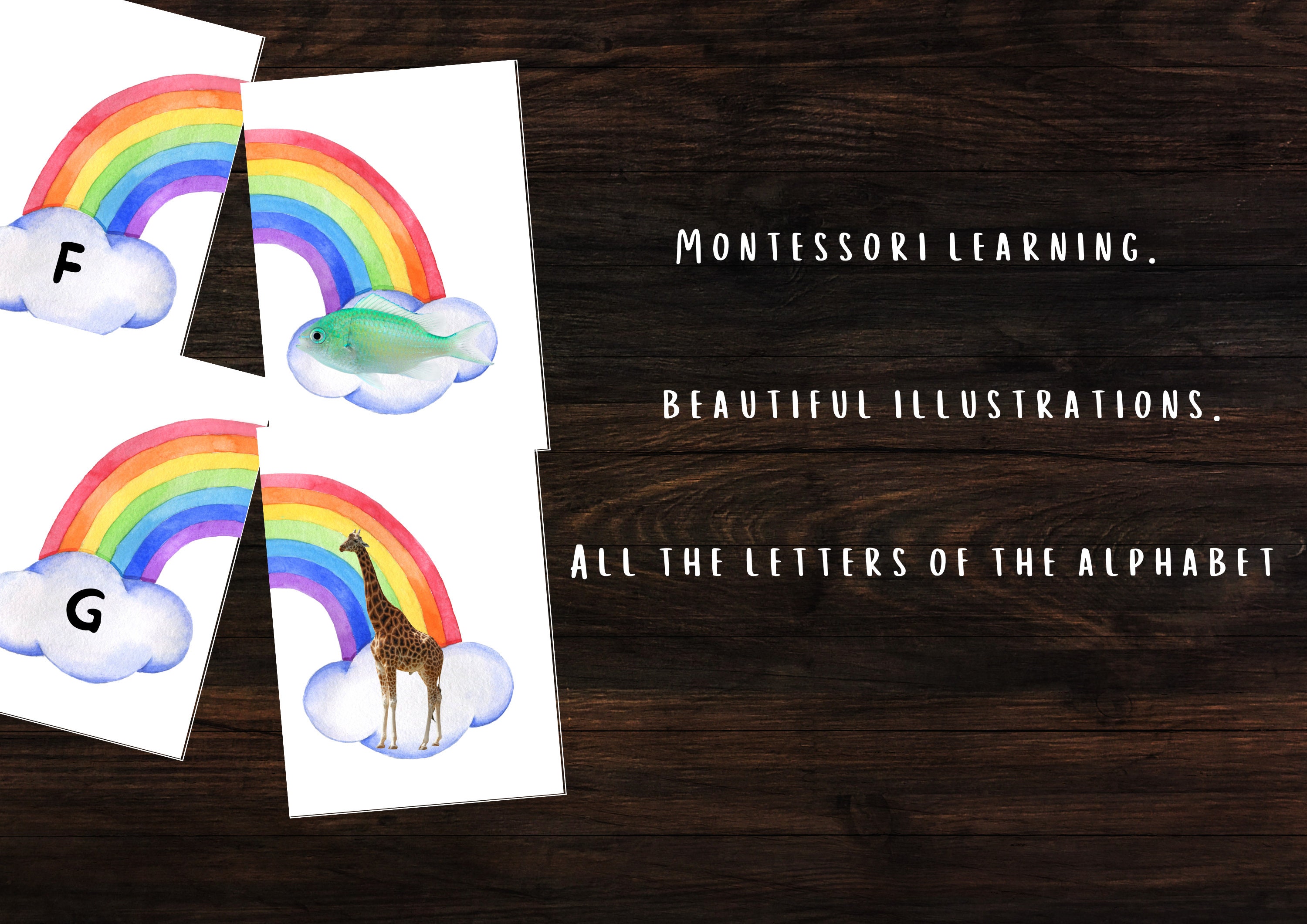 Rainbow Letter Matching Printable Alphabet Puzzles. Montessori Spring ...