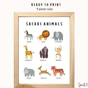 JUNGLE ANIMALS POSTER • Montessori Poster • Montessori Educational ...
