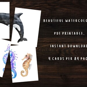 Sea Animal Matching Game | Toddler Memory Game | Printable Ocean ...