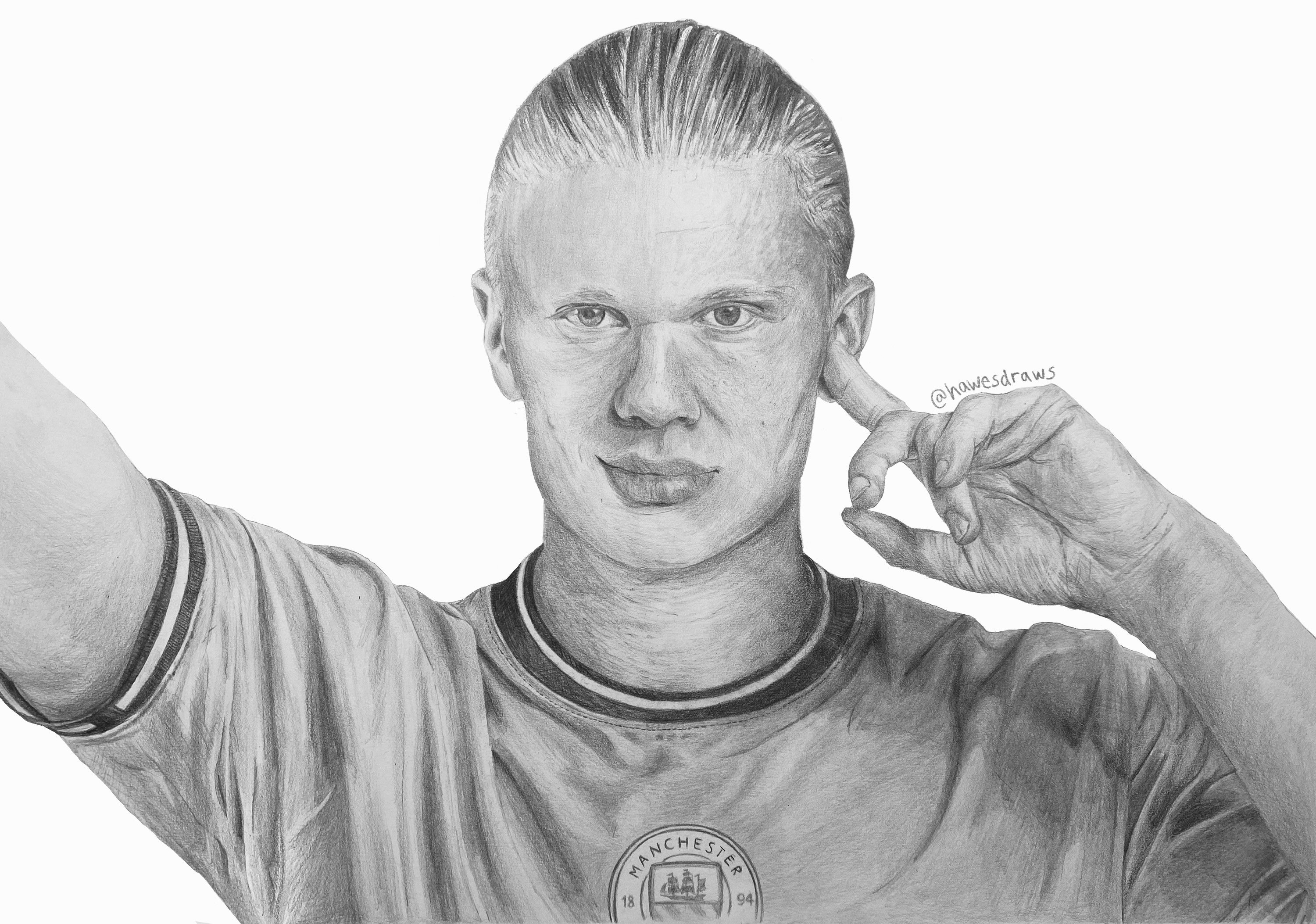 Erling Haaland Manchester City A4 Print - Etsy Portugal