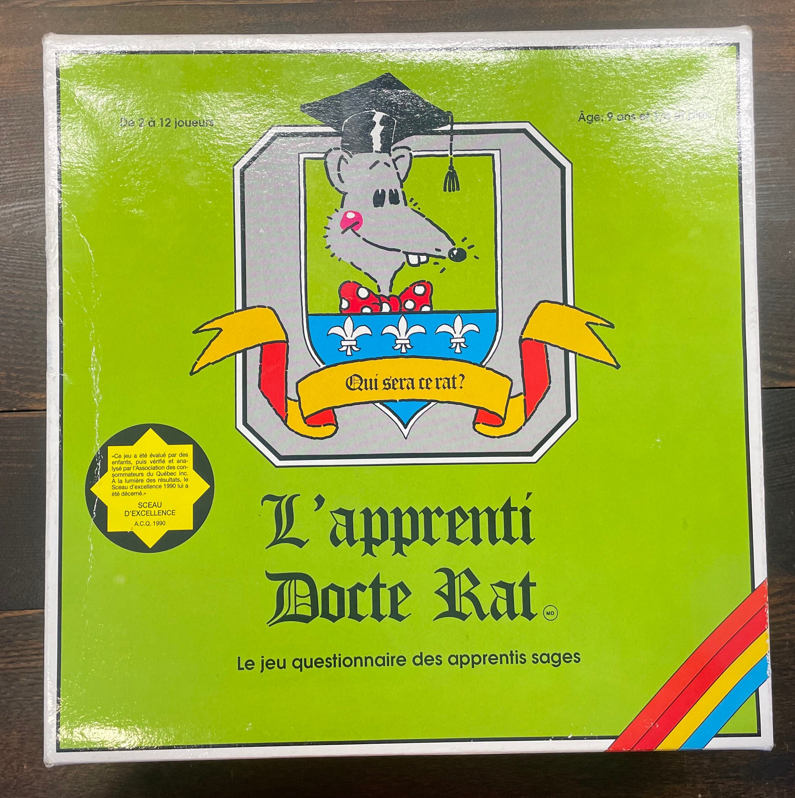 Lapprenti Docte Rat Board Game Jeu 1990 Le Jeu Questionnaire Des ...