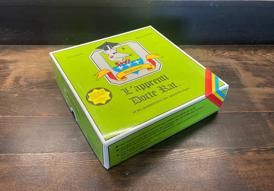 Lapprenti Docte Rat Board Game Jeu 1990 Le Jeu Questionnaire Des ...