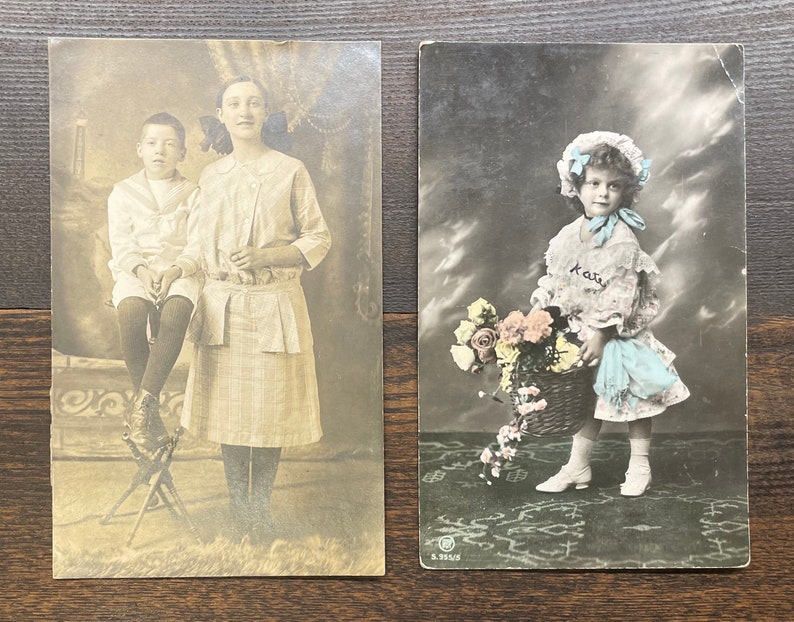 Collection of 6 Vintage Real Photo Postcards c. 1910 - Etsy