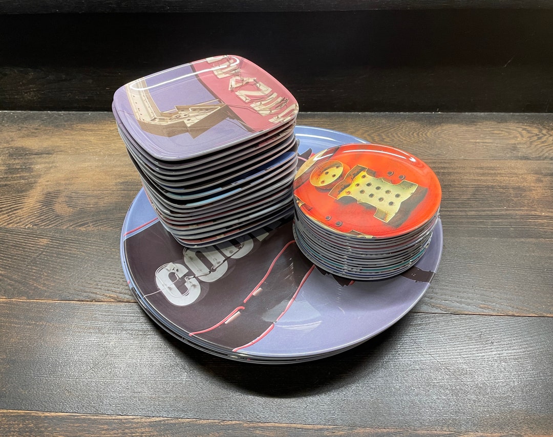 Bob's Your Uncle Whimsical Retro Plates // Alphabet, Neon and Marquee ...