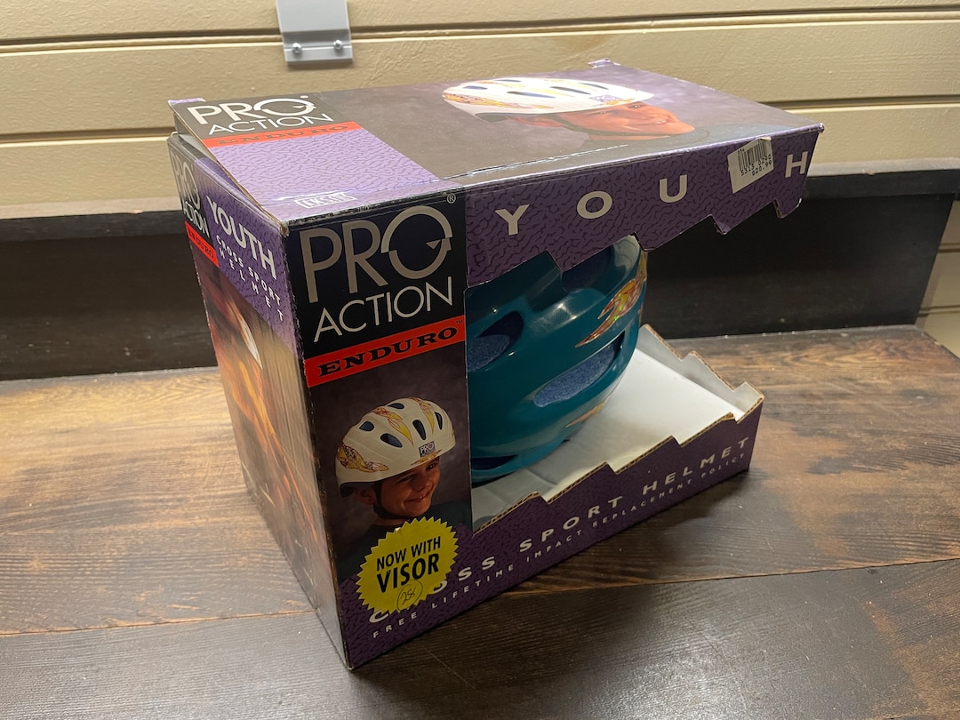 Vintage Pro Action Enduro Youth Bicycle Helmet (1994) With Box - Etsy