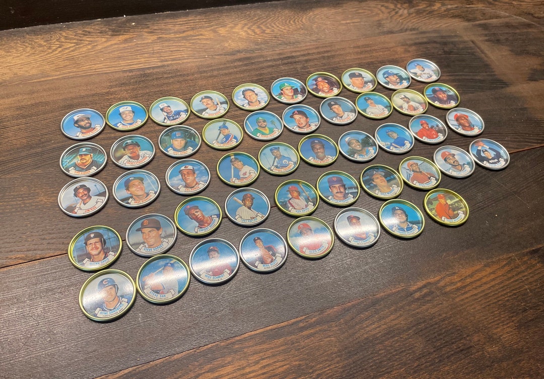 Topps Chewing Gum Collectable MLB Caps (1987) // Metal Baseball Coins ...
