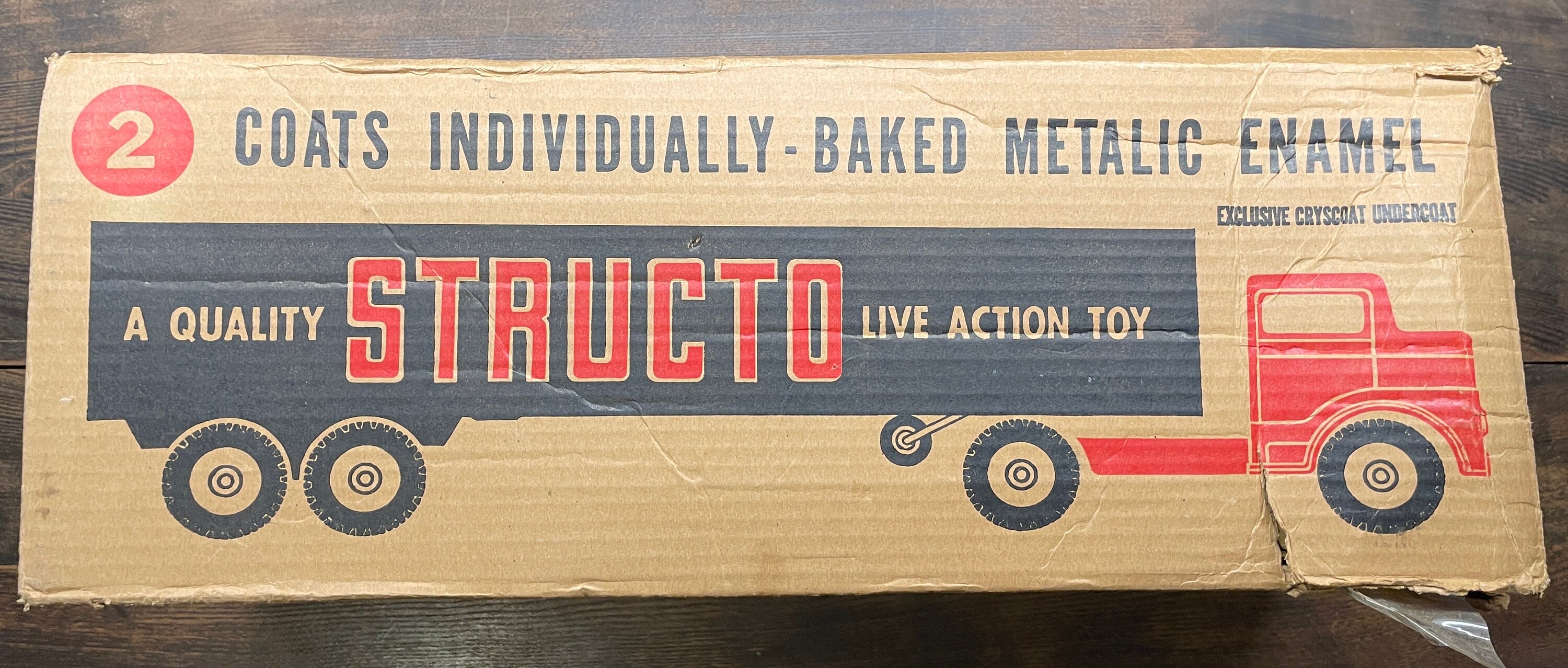 Structo Toy Truck (box Only) Tractor Trailer Vintage Tin Toy - No. 326 ...