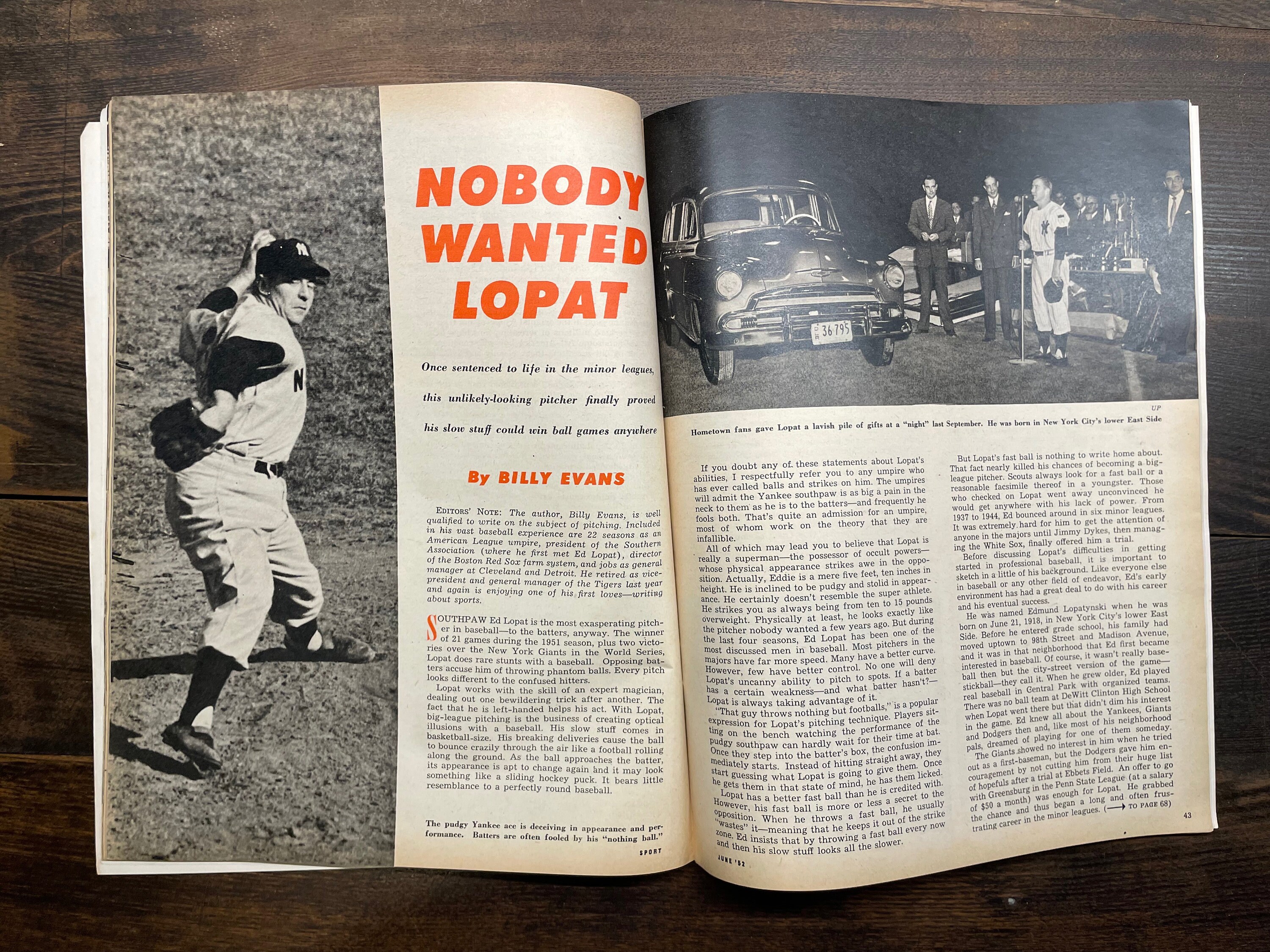 Vintage Sport Magazine: June, 1952 vol. 12, No. 5 the Sport ...