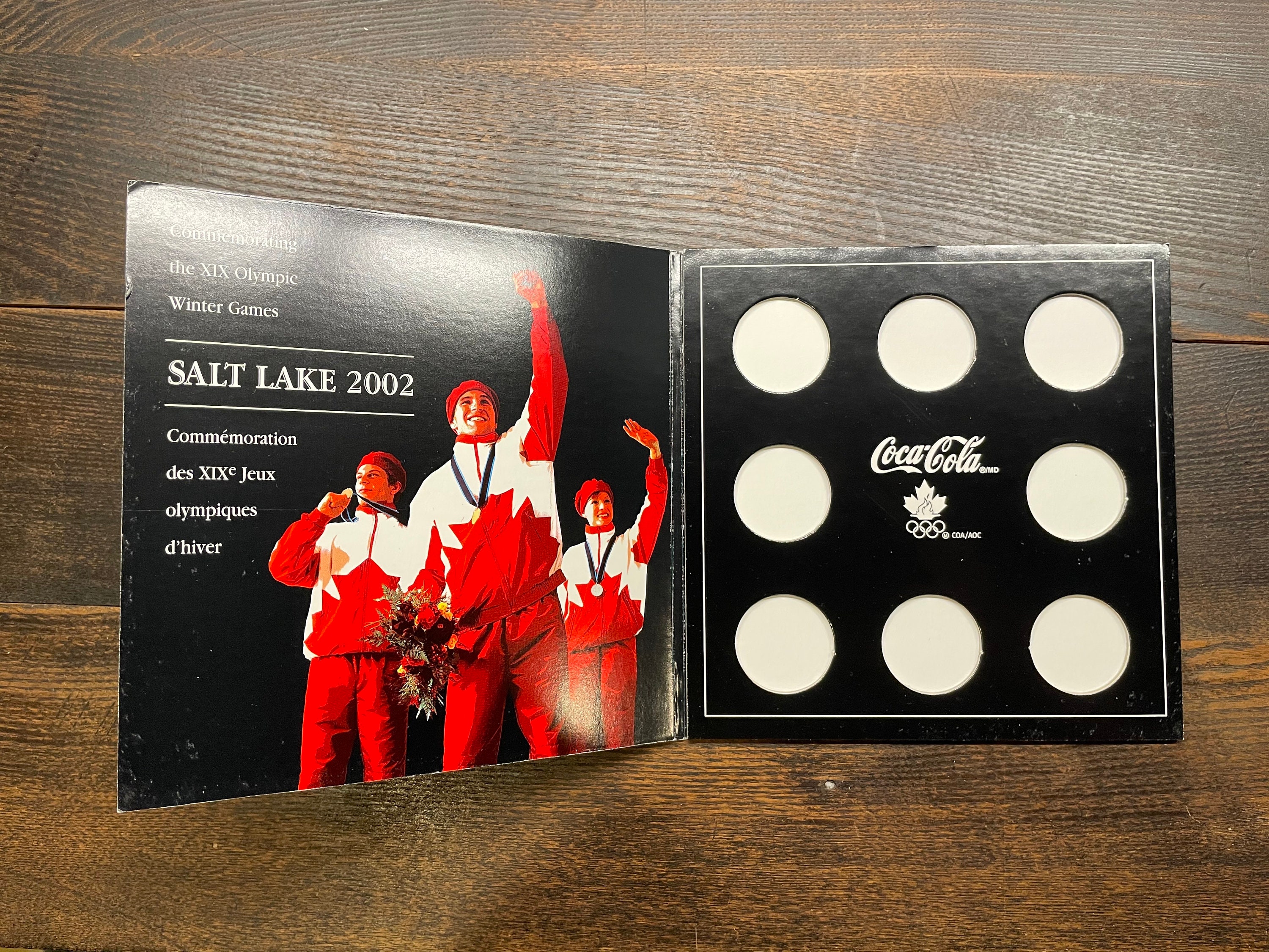 2002 XIX Olympic Coca-cola Salt Lake Coin Medallion Set Hockey Team ...