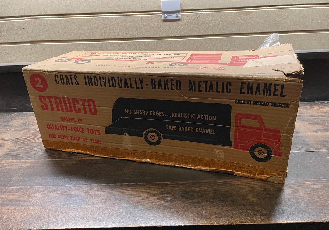 Structo Toy Truck (box Only) Tractor Trailer Vintage Tin Toy - No. 326 ...