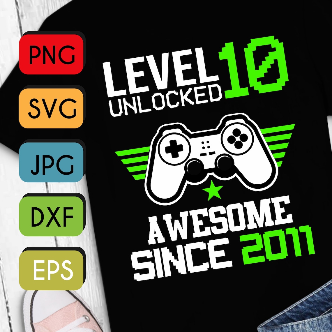 Level 10 Unlocked svg 10th SVG PNG JPEG Cricut or Silhouette | Etsy