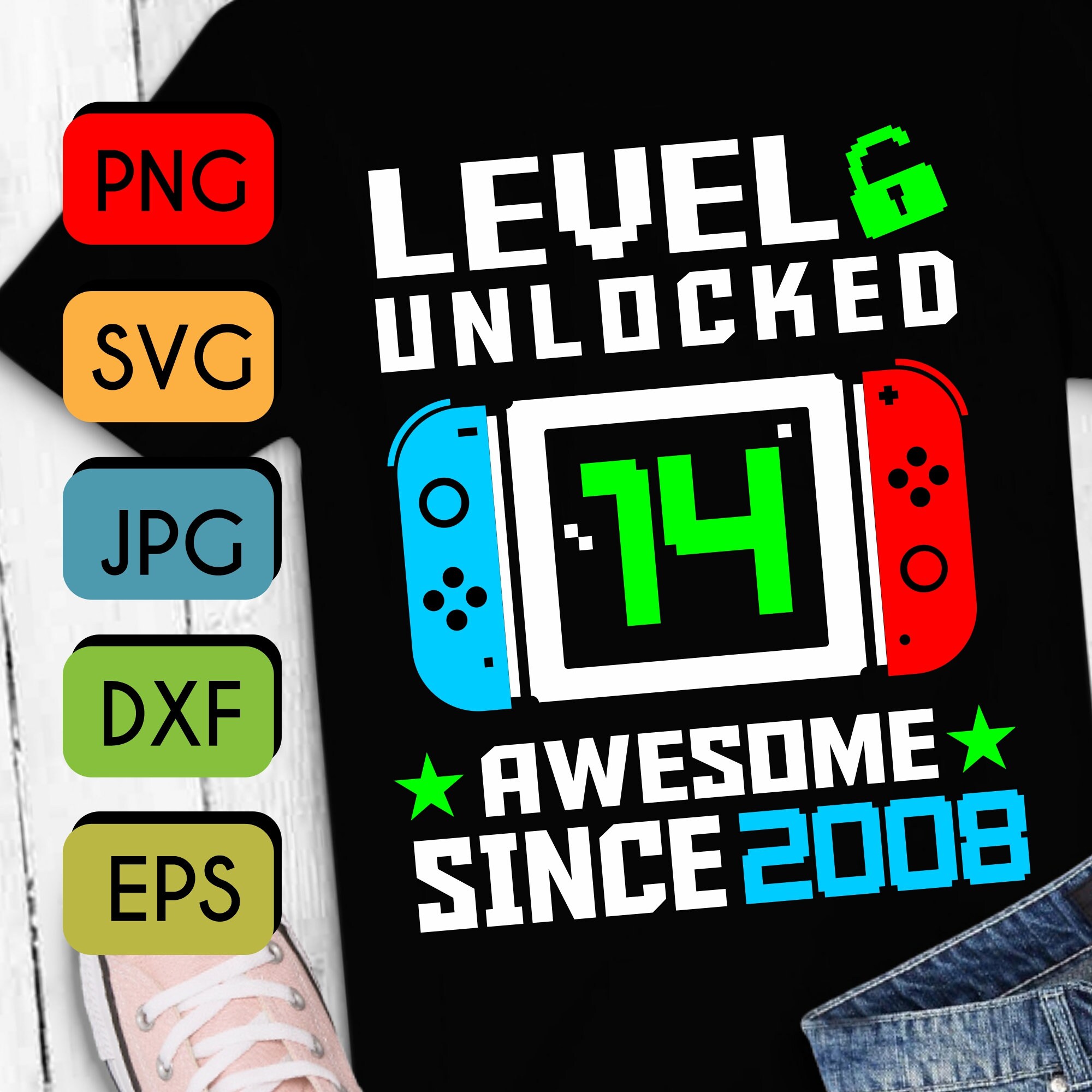 Level 14 Unlocked Svg 14th SVG PNG JPEG Cricut or Silhouette - Etsy UK
