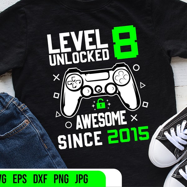 Level 8 Unlocked Svg - Etsy