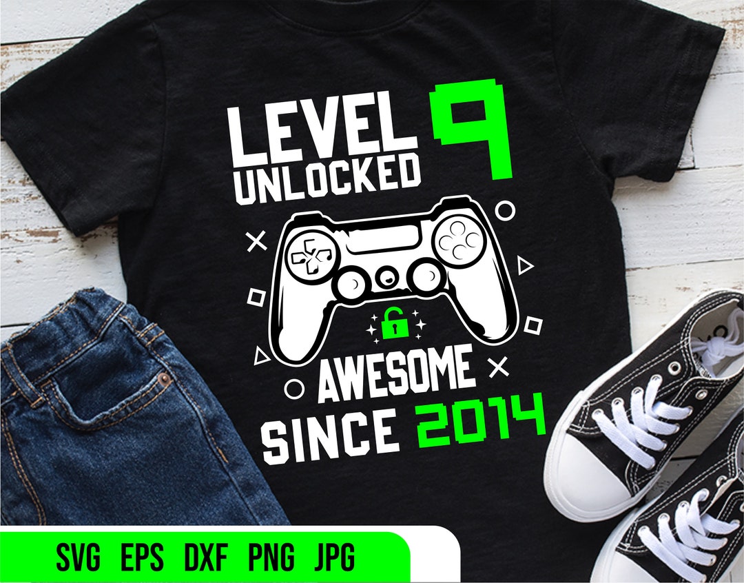 Level 9 Unlocked Svg 9th SVG PNG JPEG Cricut or Silhouette Cut File - Etsy