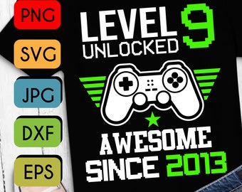 Level 8 Unlocked Svg 8th SVG PNG JPEG Cricut or Silhouette Cut | Etsy