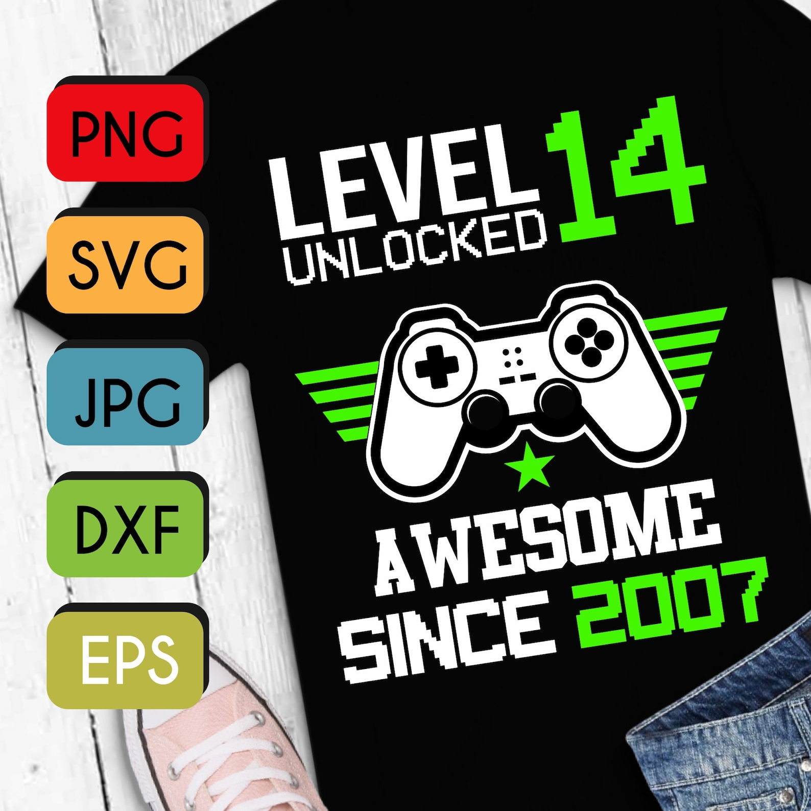 Level 14 Unlocked svg 14th SVG PNG JPEG Cricut or Silhouette | Etsy