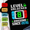 Level 9 Unlocked Svg 9th SVG PNG JPEG Cricut or Silhouette Cut File - Etsy
