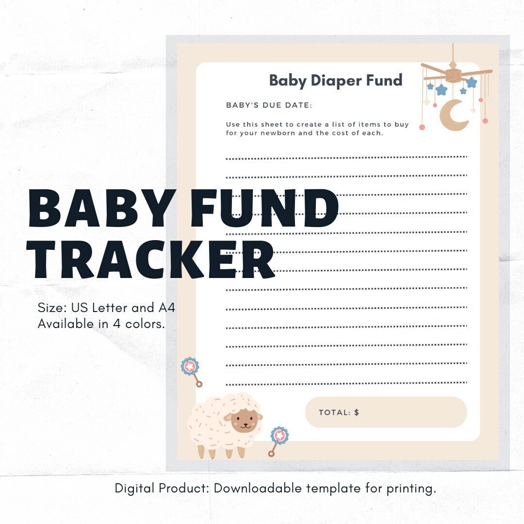 Baby Diaper Fund Tracker - Etsy