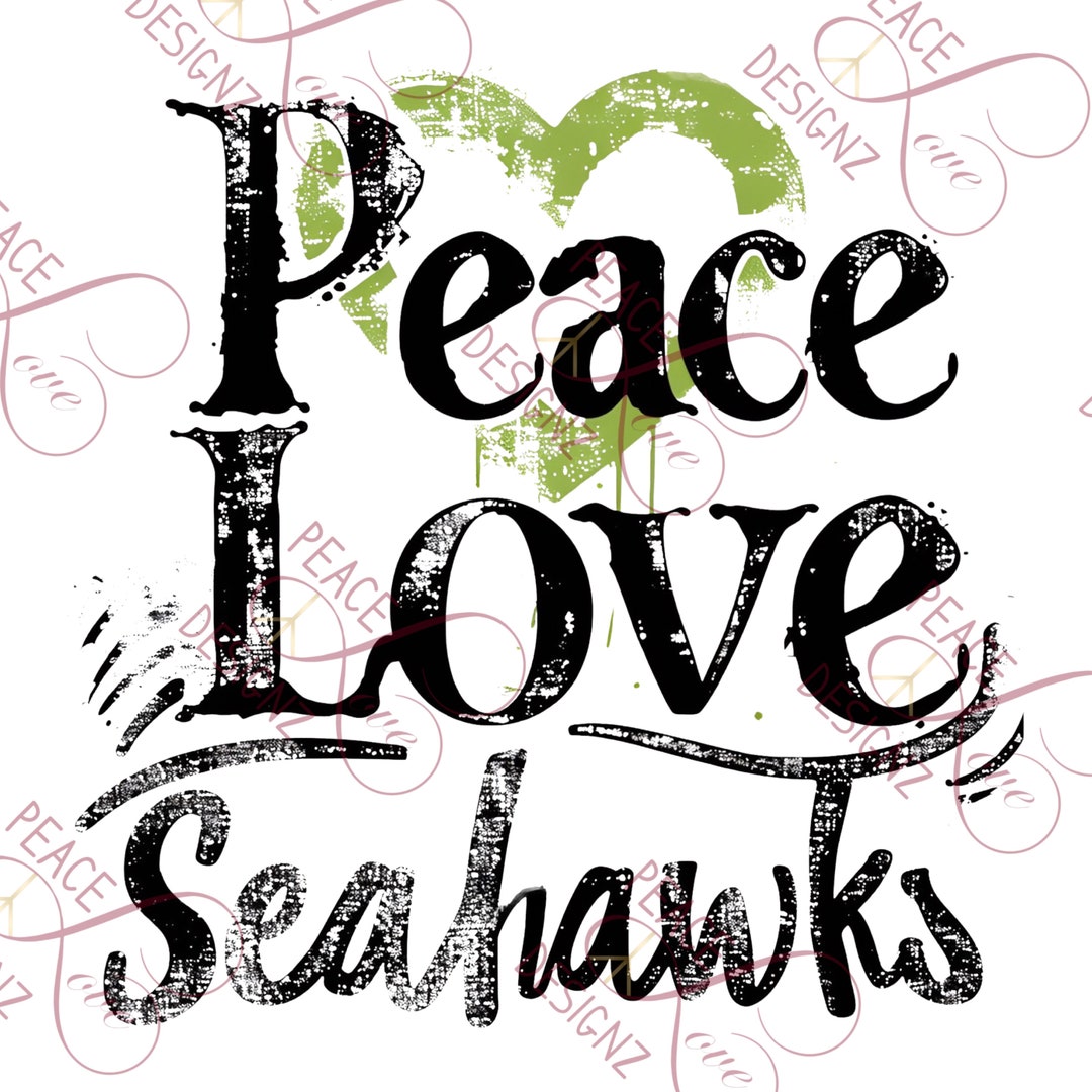 Peace & Love Seahawks Png Sublimation Design, Digital Print, Download ...