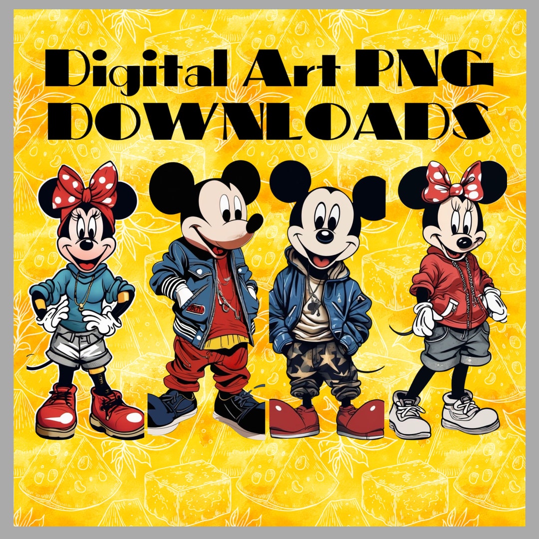 Hip Hop Famous Mouse Digital PNG Download Sublimation Art for Mugs ...
