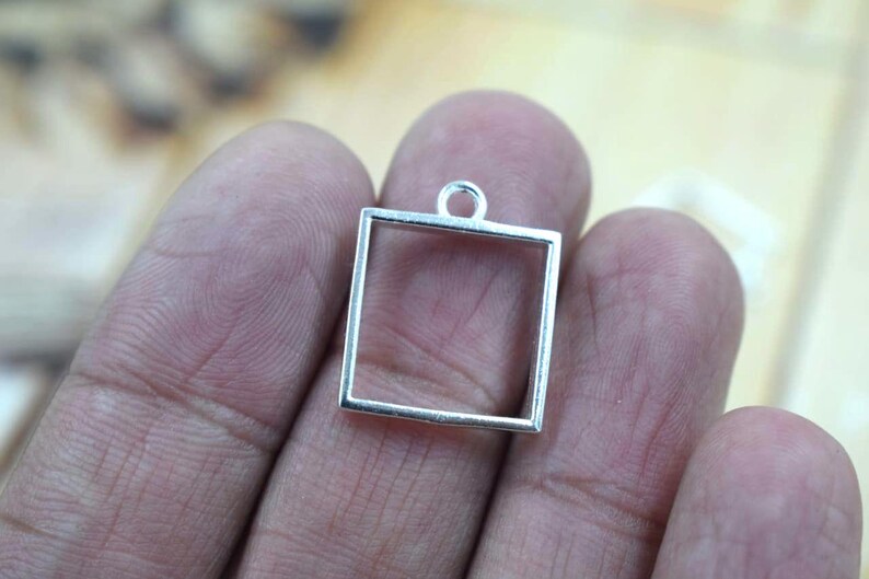 15mm Square Brass Bezel Frame | Open Back Resin Jewelry Supplies - Etsy