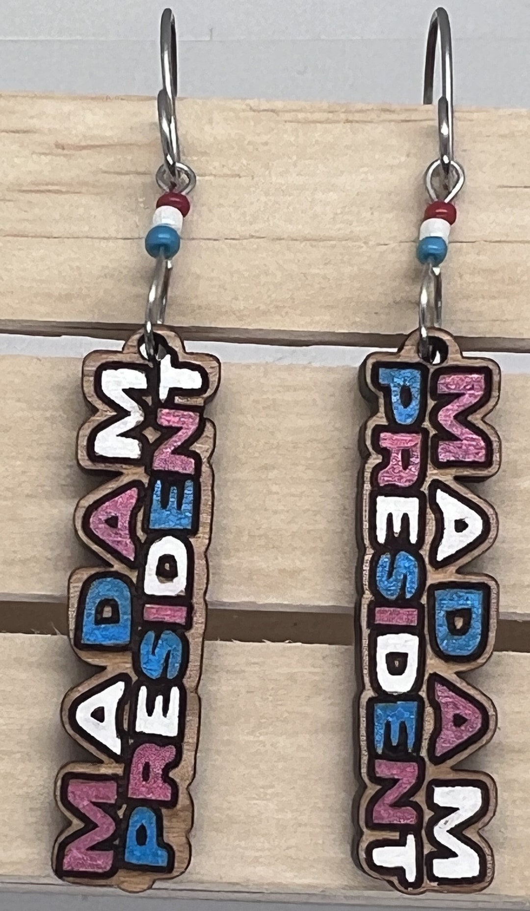 Madam President Kamala 2024 Dangle Earrings - Etsy