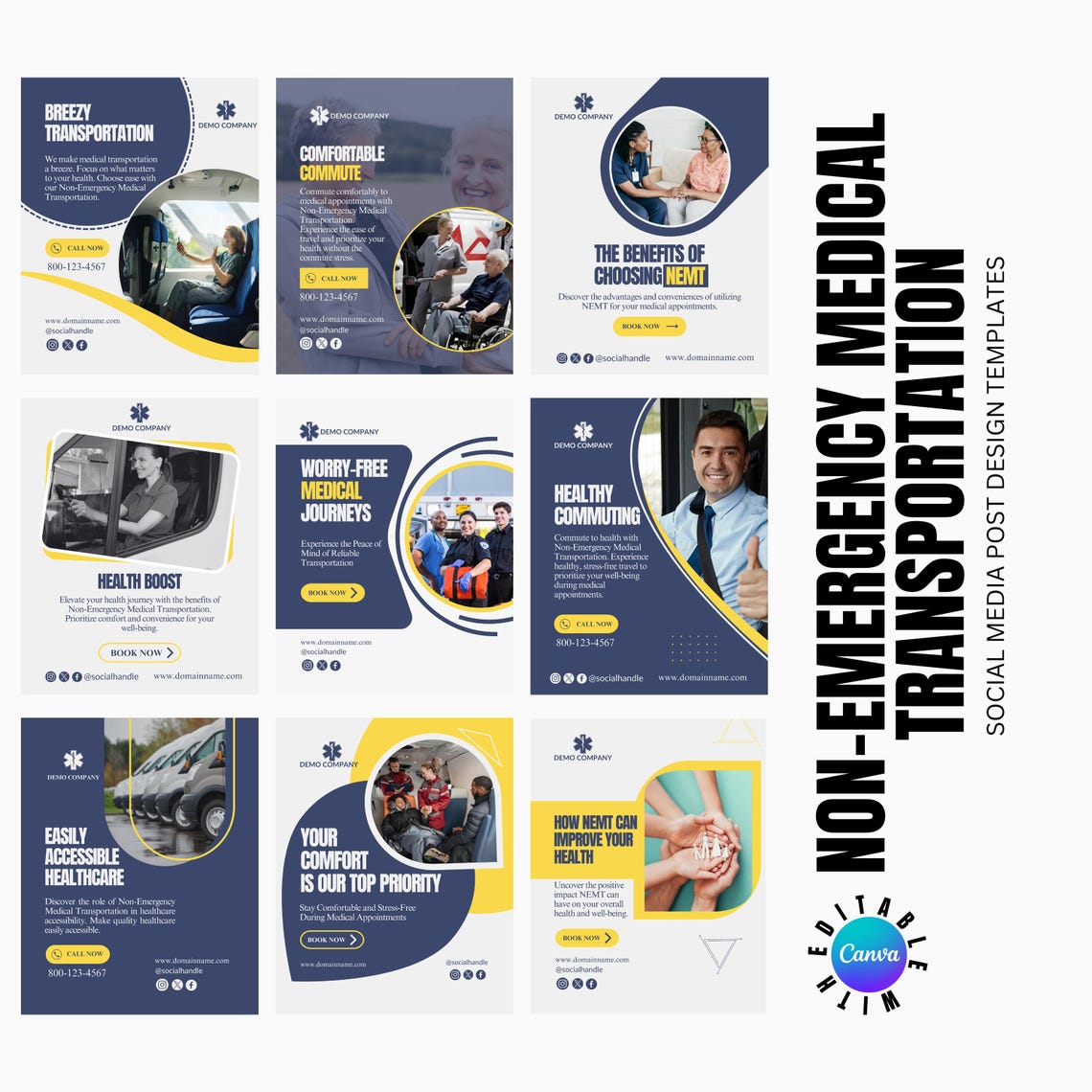 NEMT Marketing Templates for Social Media | Ready-to-use Designs for ...