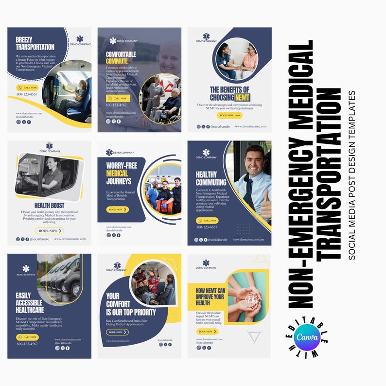 NEMT Marketing Templates for Social Media | Ready-to-use Designs for ...