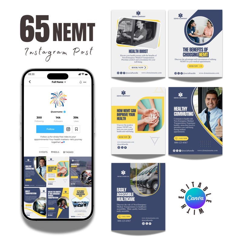 NEMT Marketing Templates for Social Media | Ready-to-use Designs for ...