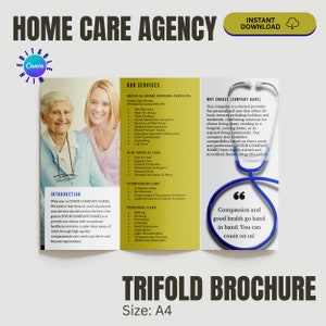 Home Care Agency Trifold Brochure | Healthcare Brochure | Home ...