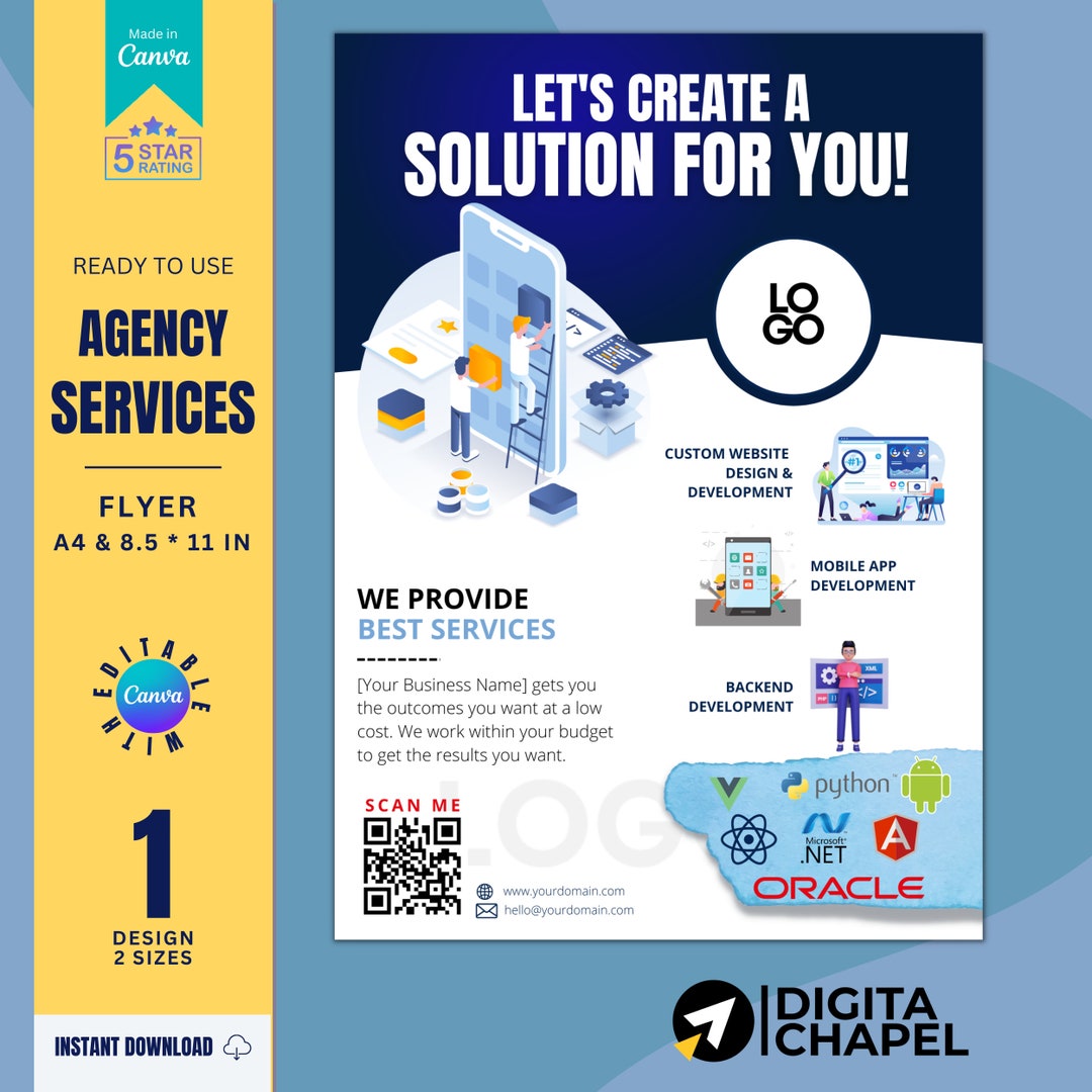 Elegant and Professional Agency Flyer Template for Business Promotion ...