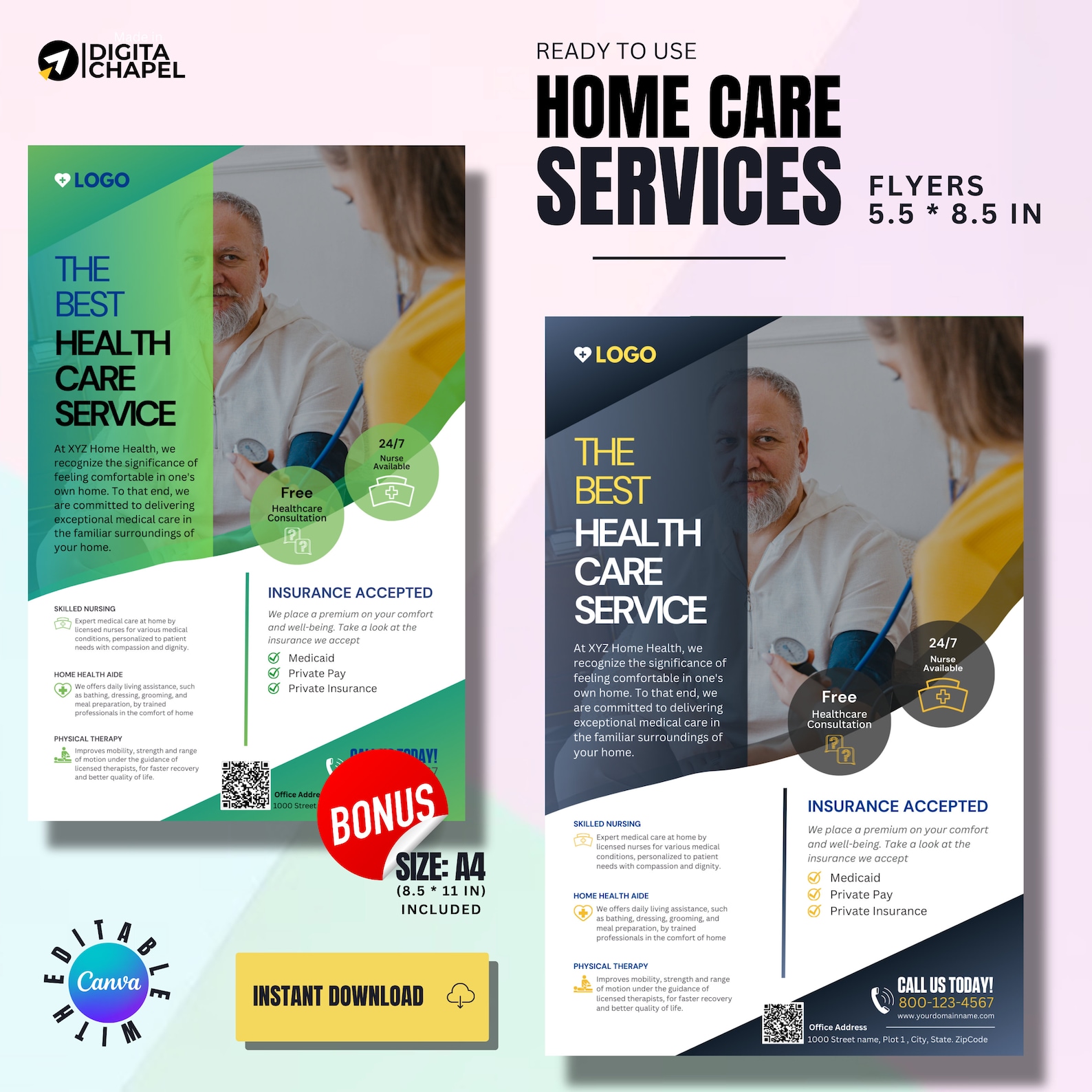 Customizable Home Healthcare Flyer | Home Care | Health Care Business ...