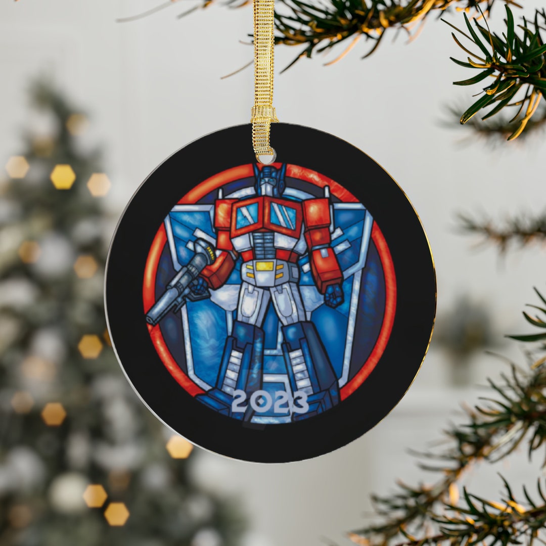 Optimus Prime, Transformer, Autobots Stained Glass Style Semi ...