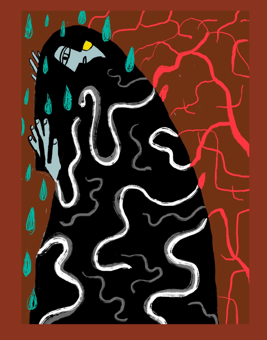 Washing Hair - Art Print - Etsy