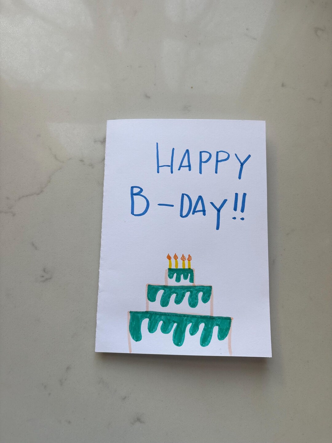 Happy Birthday Card With a Stack of Presents and Cake - Etsy
