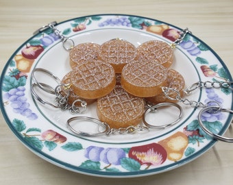 Waffle Keychain - Etsy UK