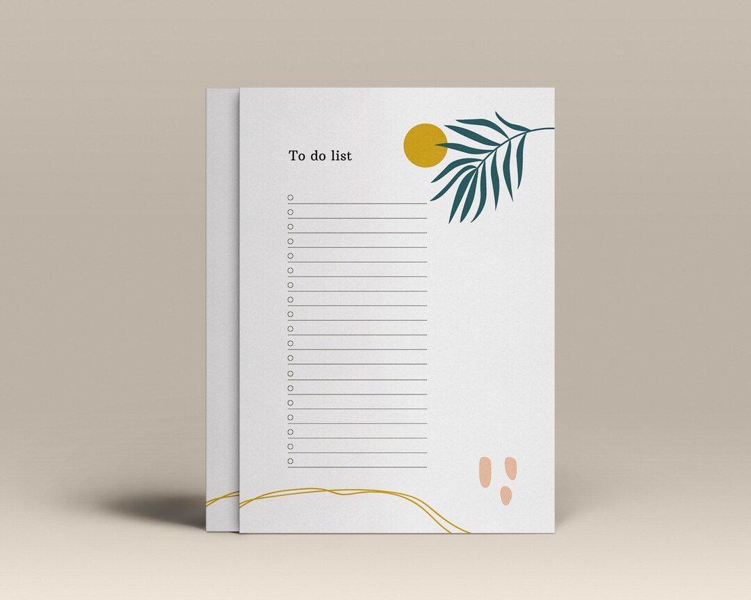 Printable to Do List Boho Style & Minimalist to Do List - Etsy