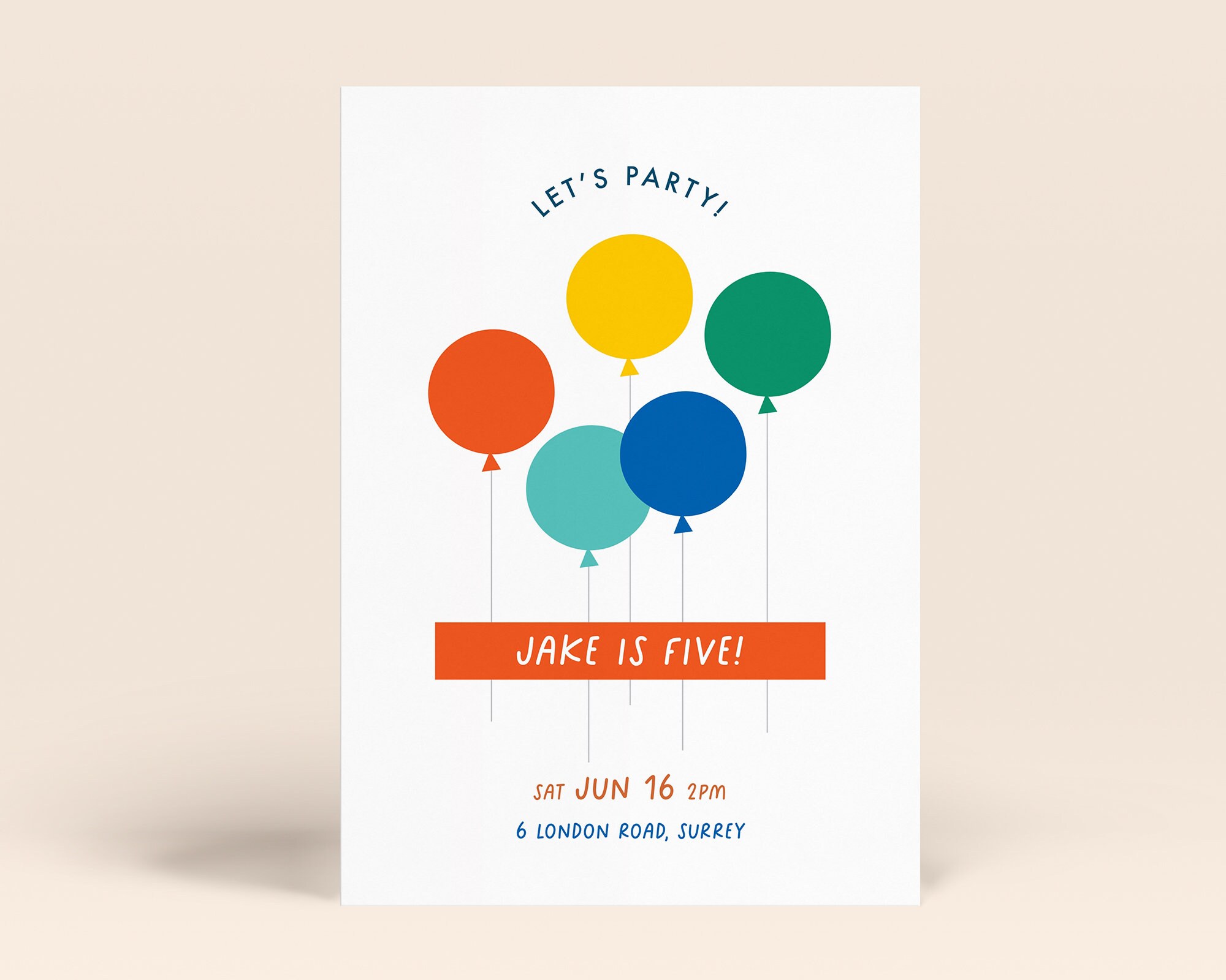 Printable 5th Birthday Party Invitation Make Your Child's 5th Birthday ...