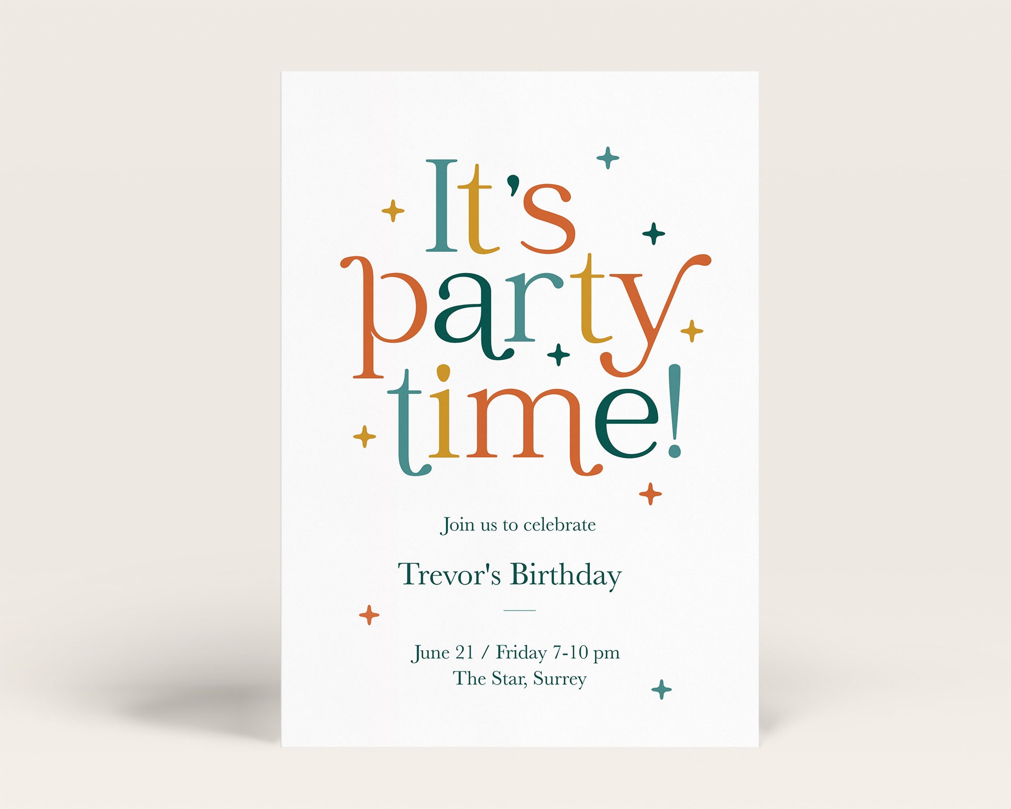 It's Party Time Invitation Template Customizable Digital Invitations ...