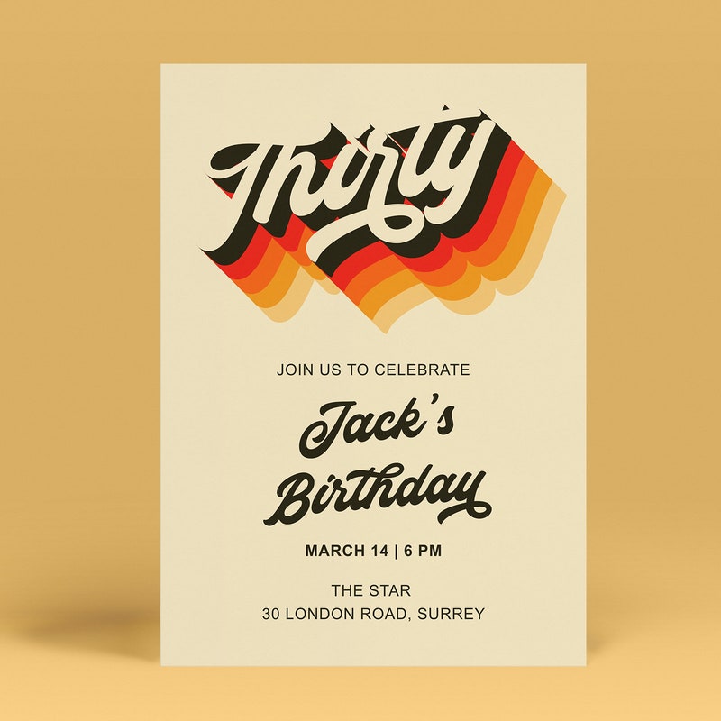 Retro Invitations - Etsy