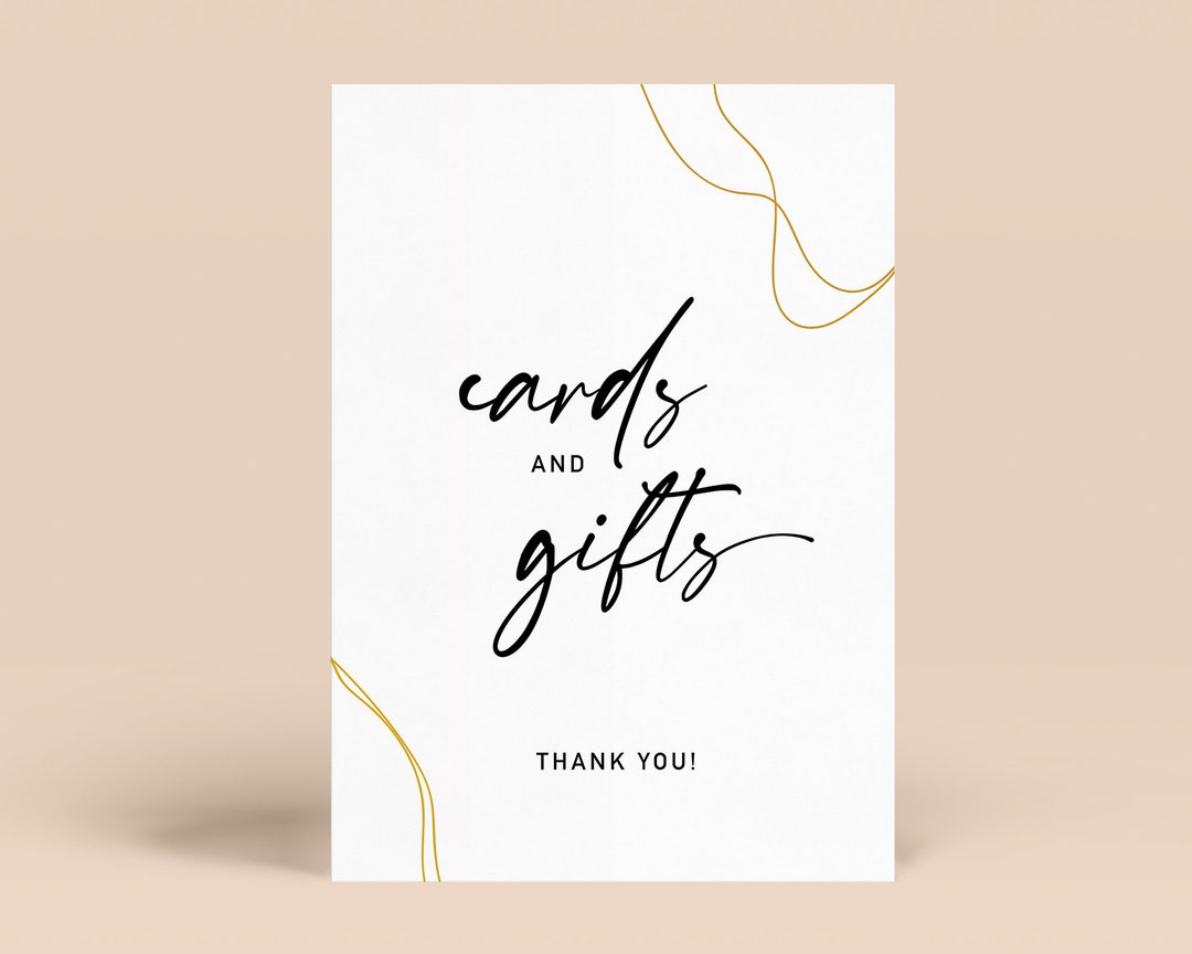 Plantilla de letrero de Tarjetas y Regalos / Letrero editable e ...