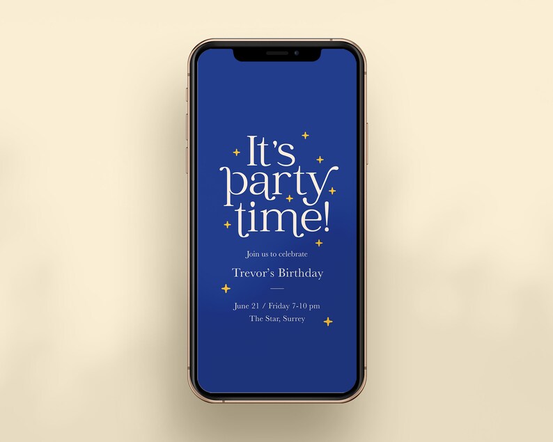 It's Party Time Editable Party Invitation Template Elegant Birthday ...