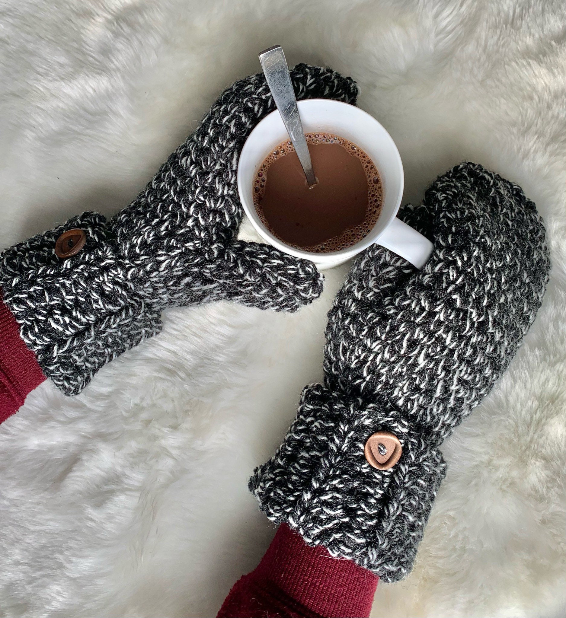 Mitten Crochet Pattern Easy Crochet Mitten Pattern Chunky - Etsy