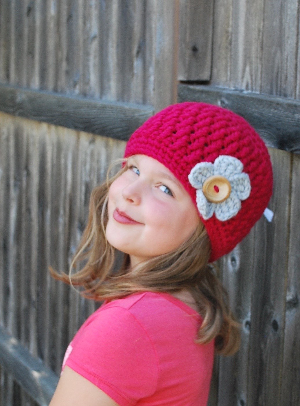 Easy Crochet Hat Pattern for Girls Crochet Flower Hat Pattern | Etsy