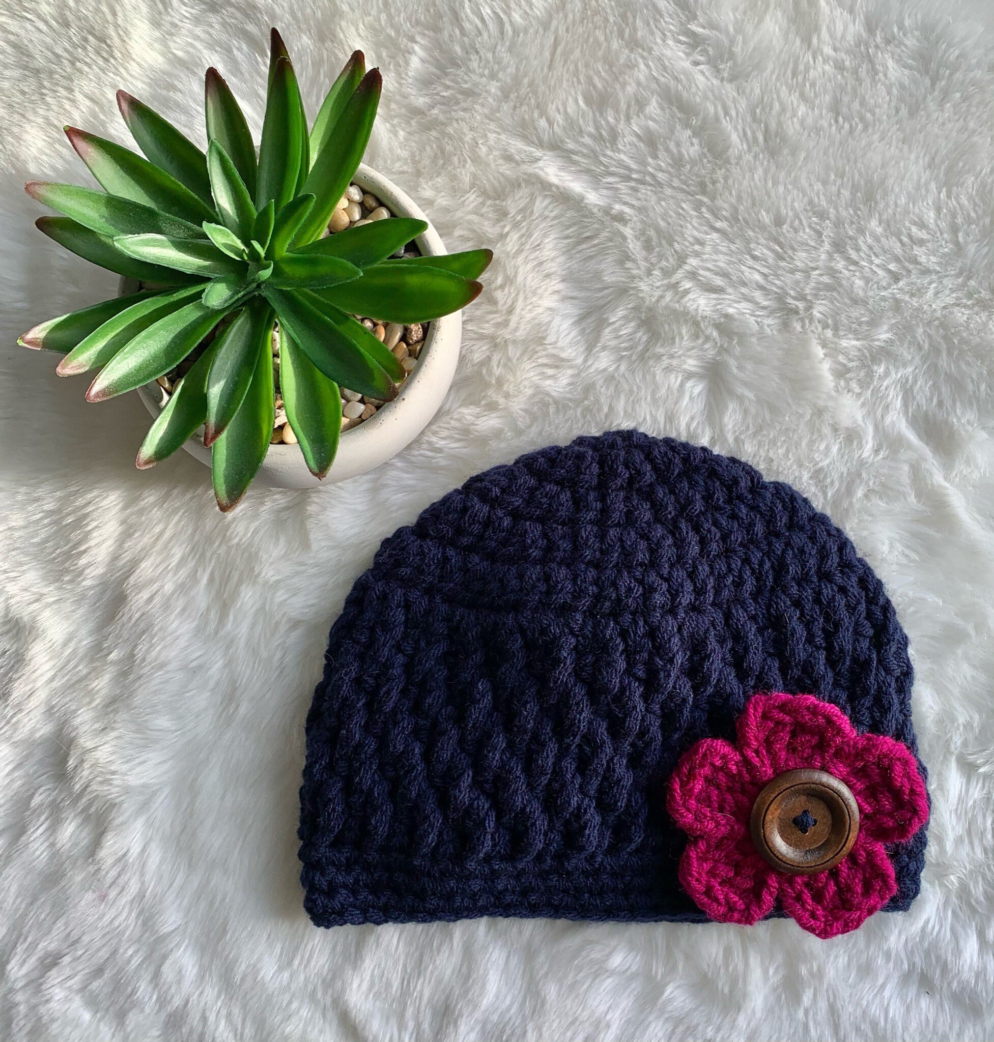 Easy Crochet Hat Pattern for Girls Crochet Flower Hat Pattern | Etsy