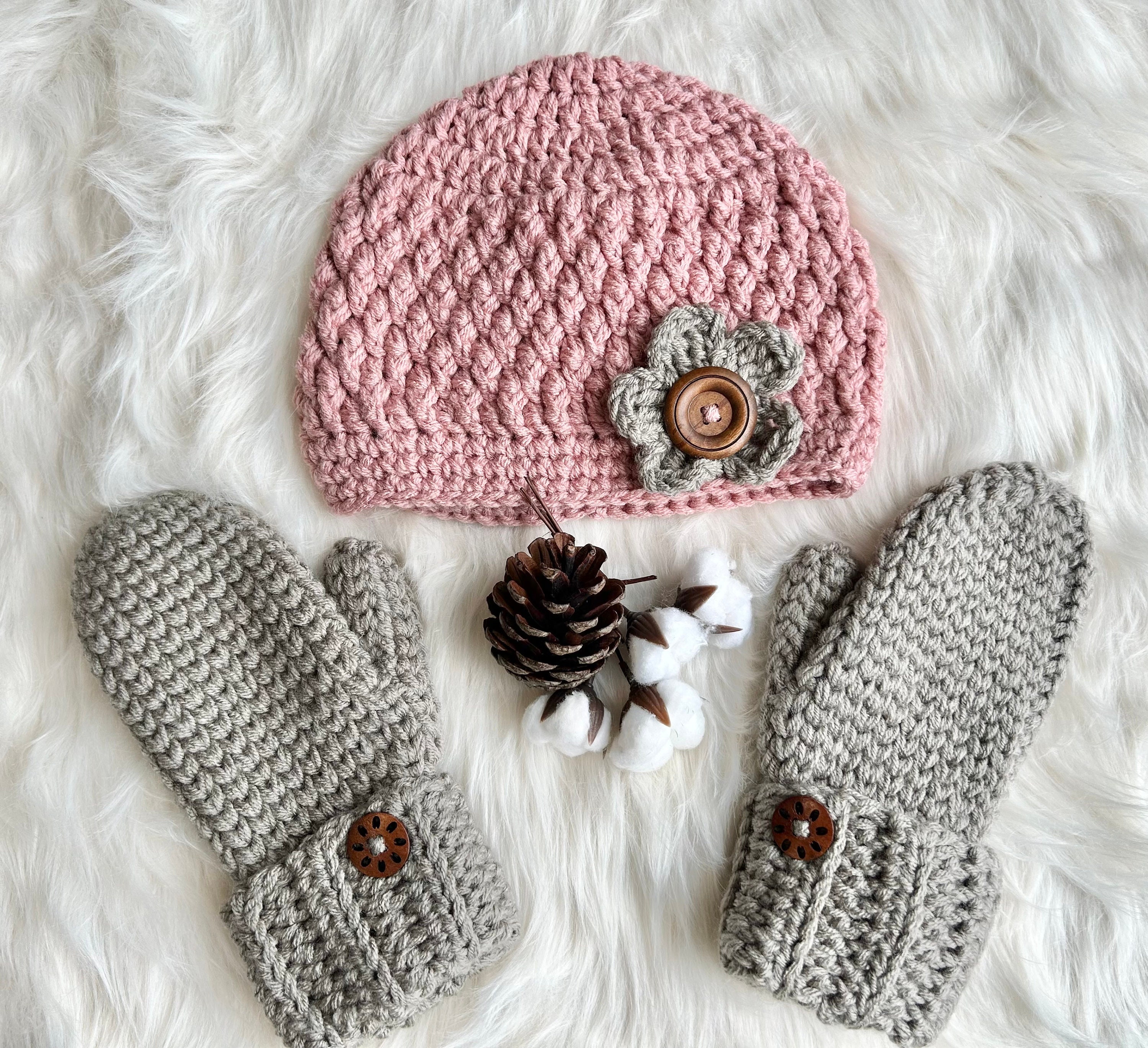 Fall Hat and Mitten Set, Fall Gift for Friend, Autumn Gift Set for ...