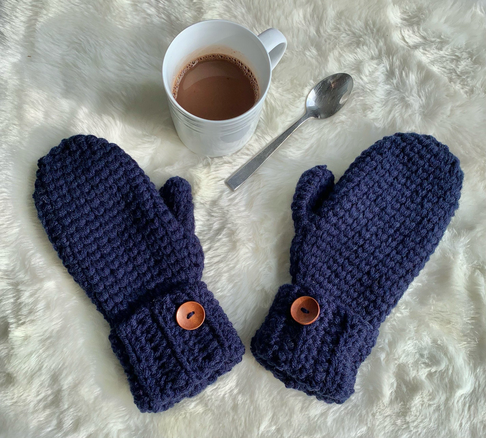 Mitten Crochet Pattern Easy Crochet Mitten Pattern Chunky - Etsy