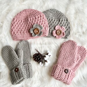 Fall Hat and Mitten Set, Fall Gift for Friend, Autumn Gift Set for ...